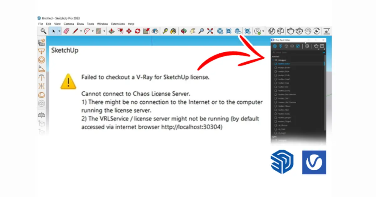 Failed to Checkout a Vray for Sketchup License in 2023